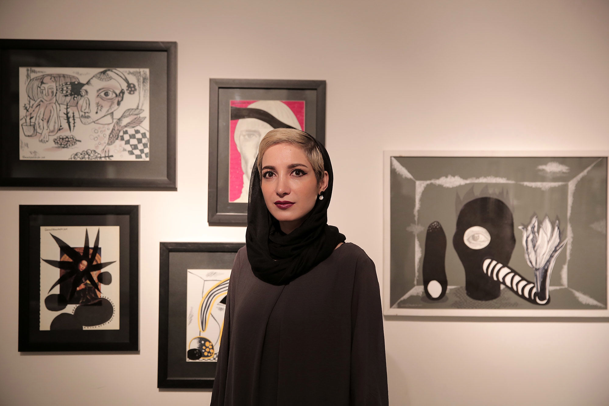 Samira Eskandarfar Painting on Display at Azad Art Gallery
